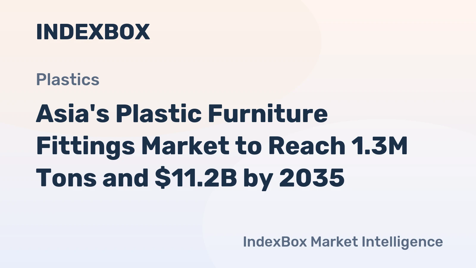 Asia's Plastic Furniture Fittings Market to Reach 1.3M Tons and $11.2B by 2035