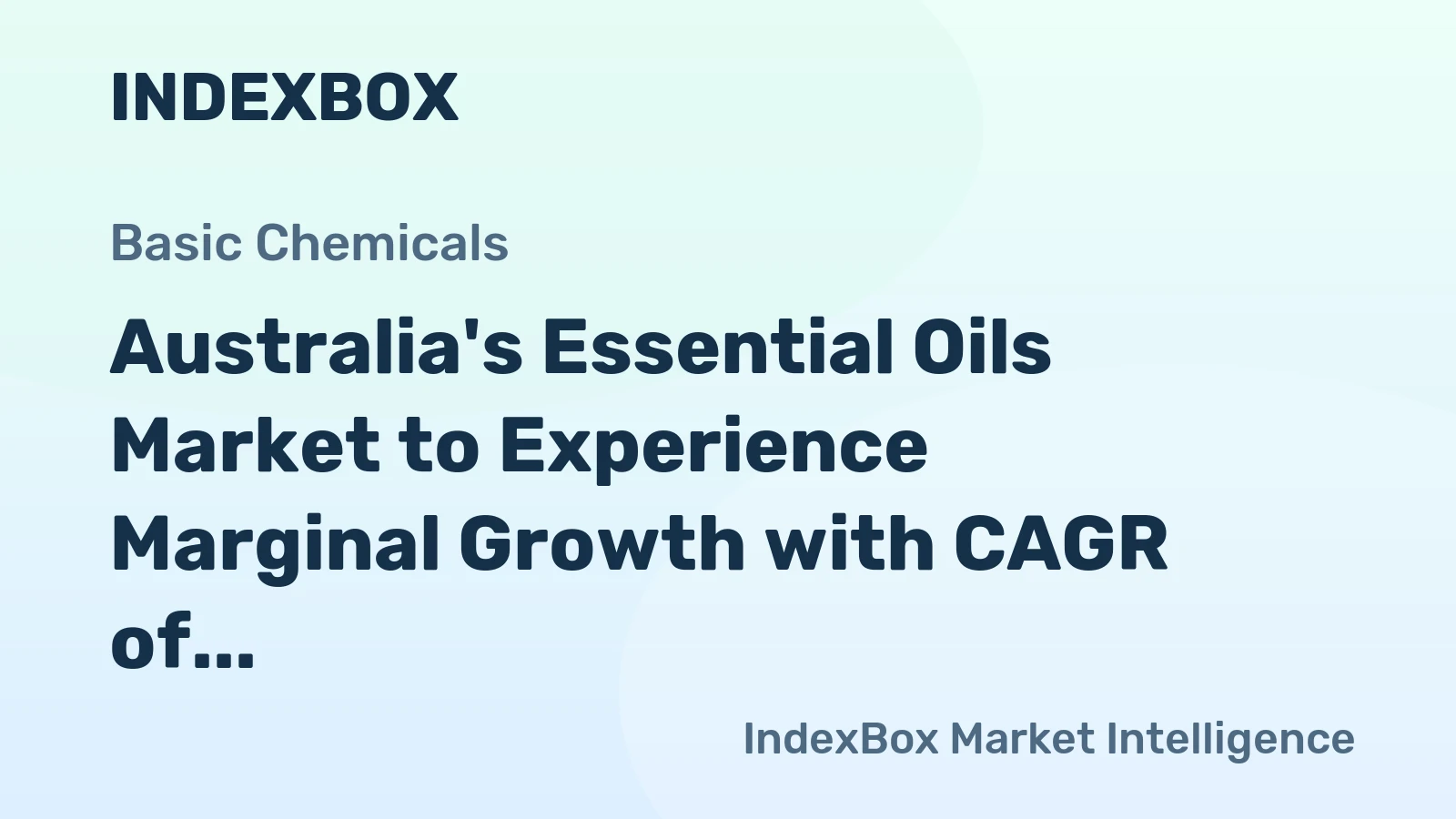 Australia's Essential Oils Market to Experience Marginal Growth with CAGR of +0.1%