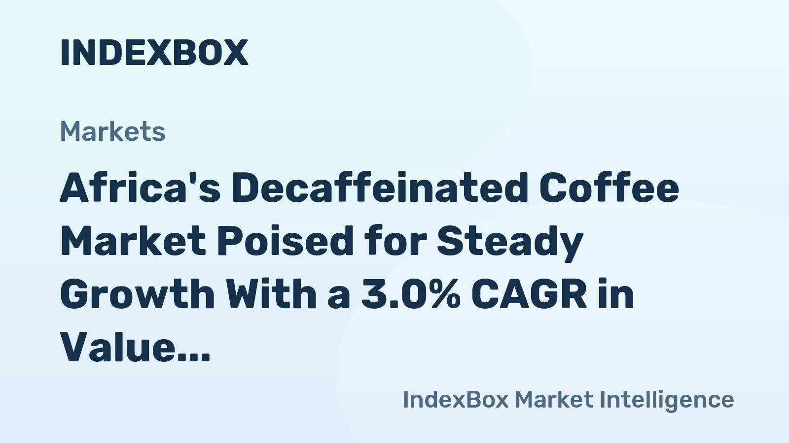 Africa's Decaffeinated Coffee Market Poised for Steady Growth With a 3.0% CAGR in Value Through 2035