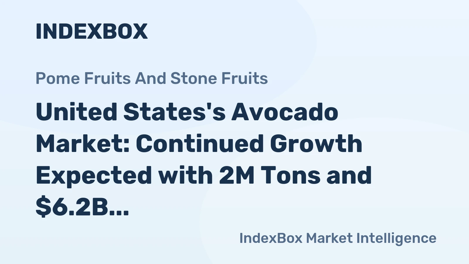 United States's Avocado Market: Continued Growth Expected with 2M Tons and $6.2B Value Forecasted by 2035