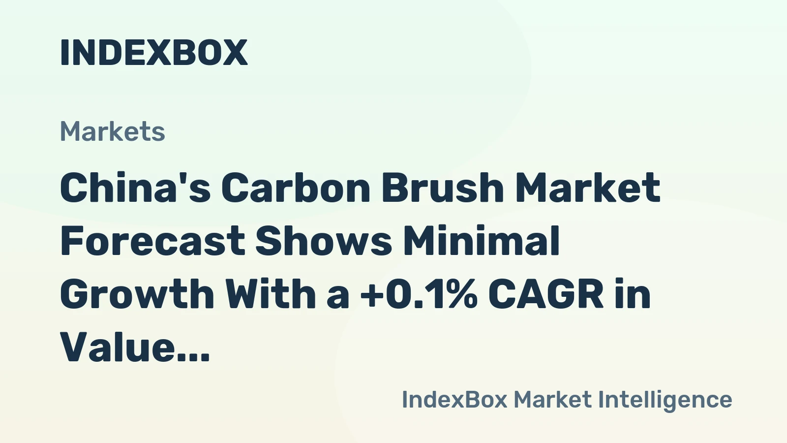 China's Carbon Brush Market Forecast Shows Minimal Growth With a +0.1% CAGR in Value Through 2035