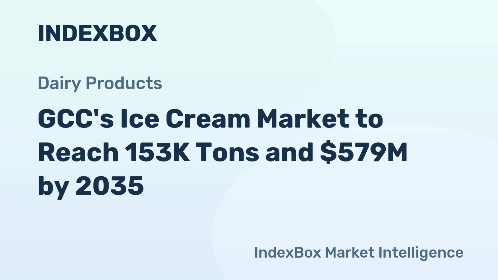 GCC's Ice Cream Market to Reach 153K Tons and $579M by 2035