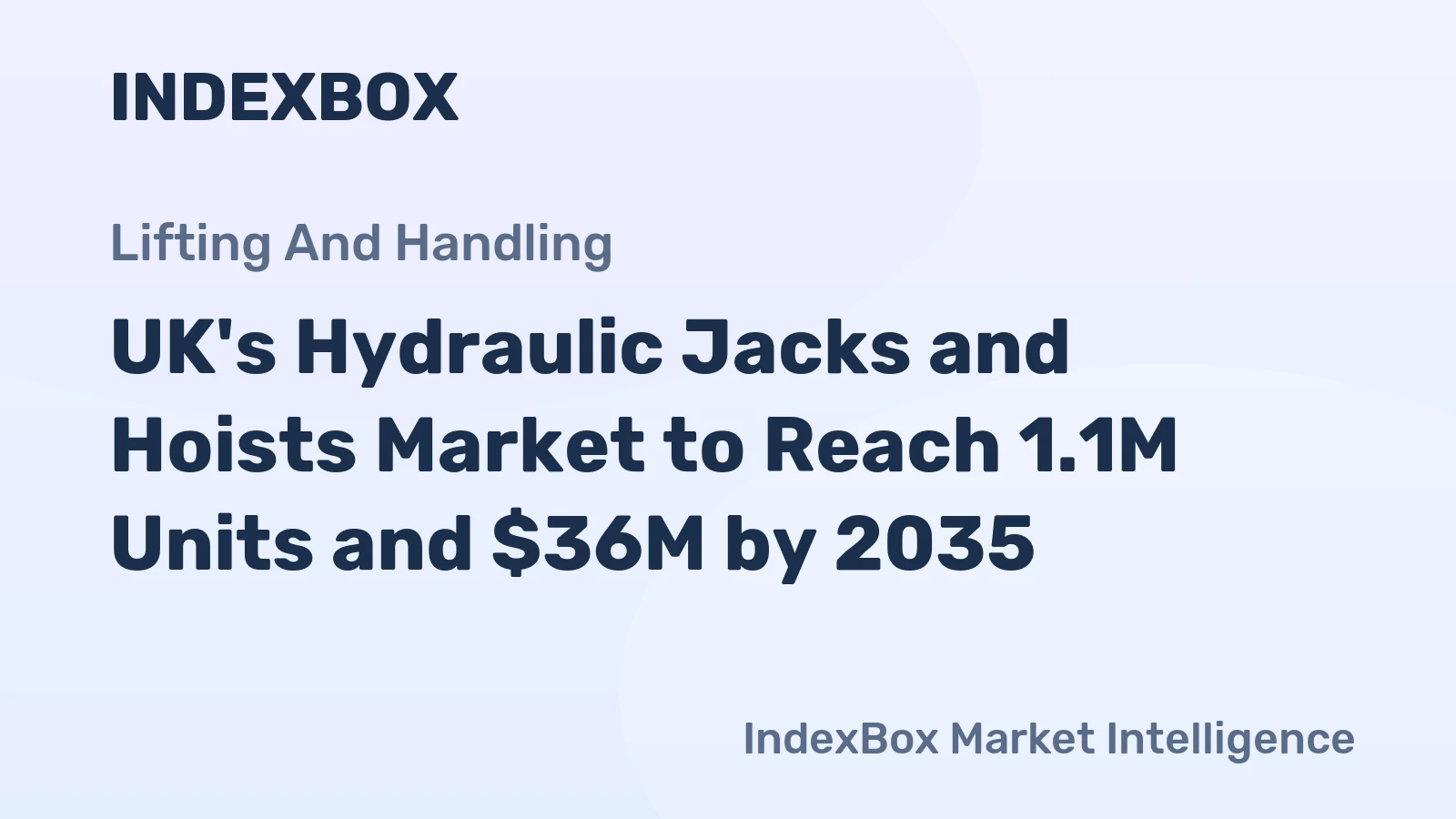 UK's Hydraulic Jacks and Hoists Market to Reach 1.1M Units and $36M by 2035