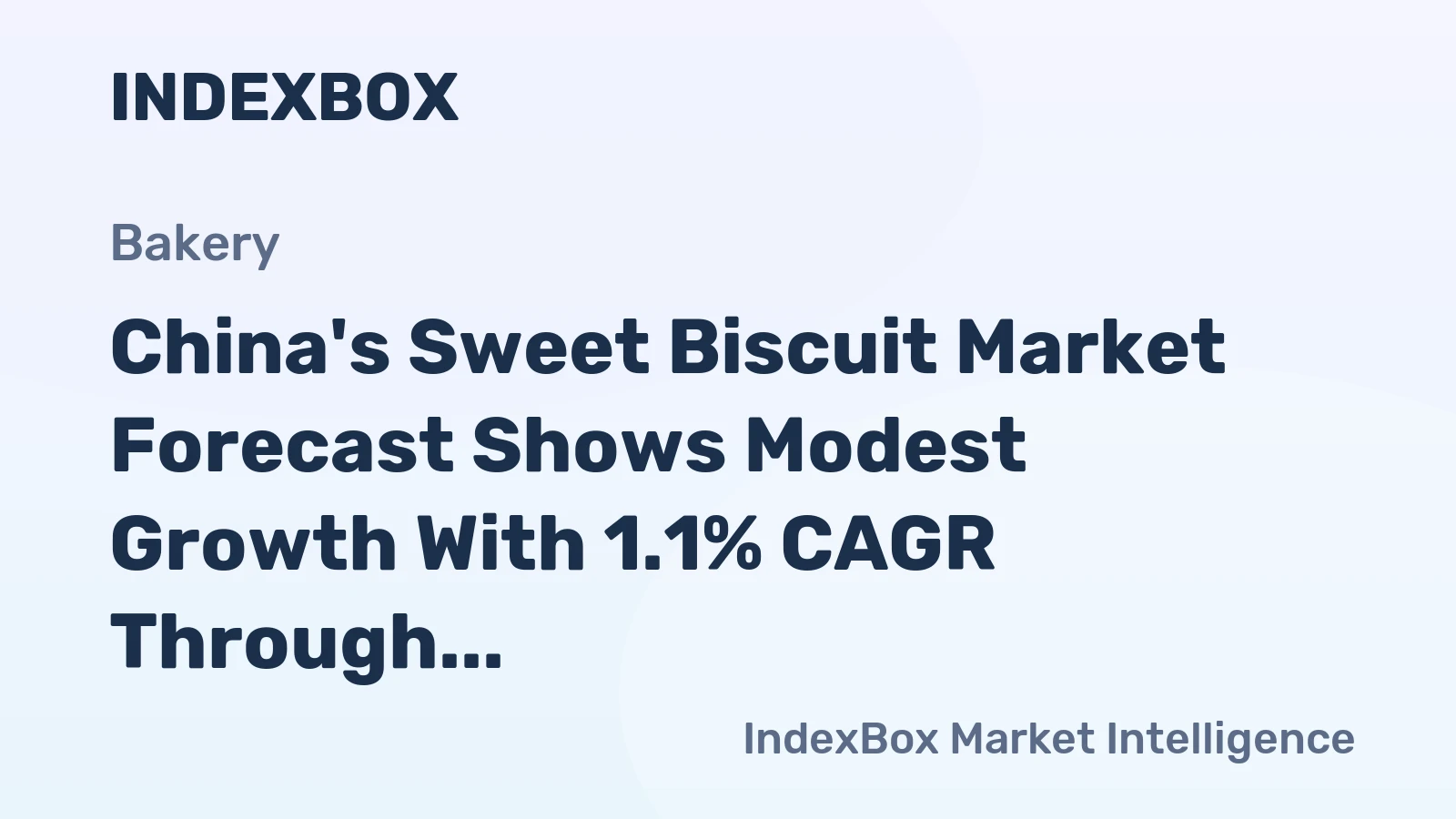 China's Sweet Biscuit Market Forecast Shows Modest Growth With 1.1% CAGR Through 2035