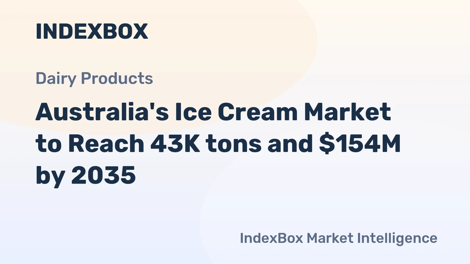 Australia's Ice Cream Market to Reach 43K tons and $154M by 2035