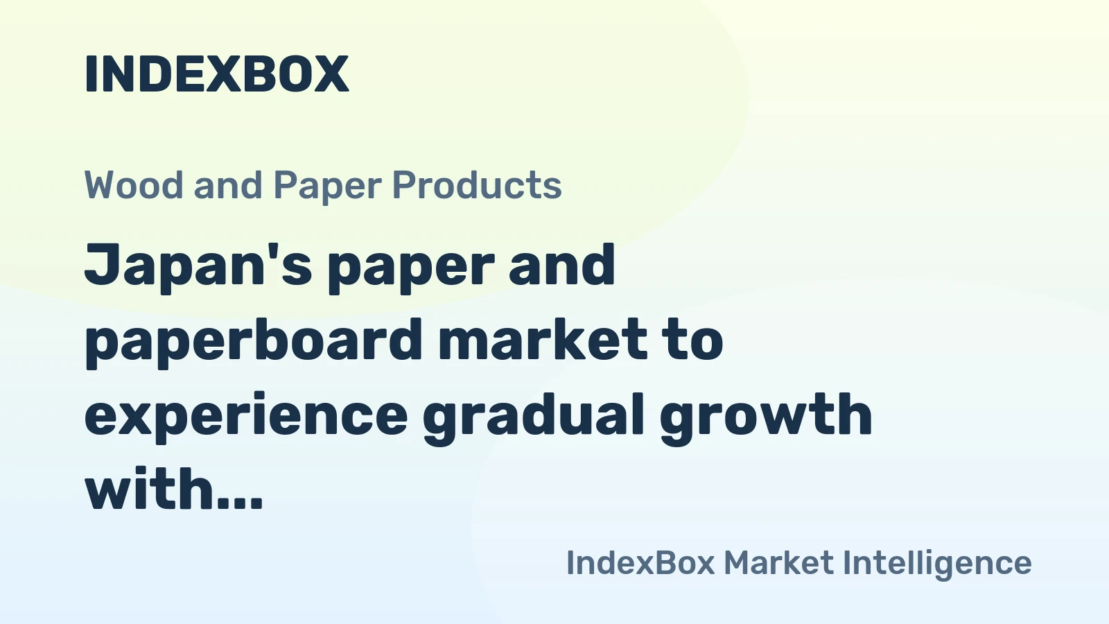 Japan's paper and paperboard market to experience gradual growth with a CAGR of +0.3% from 2024 to 2035