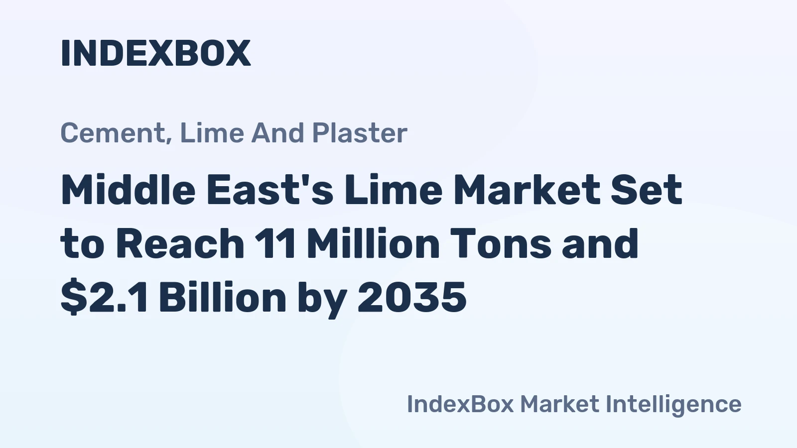 Middle East's Lime Market Set to Reach 11 Million Tons and $2.1 Billion by 2035