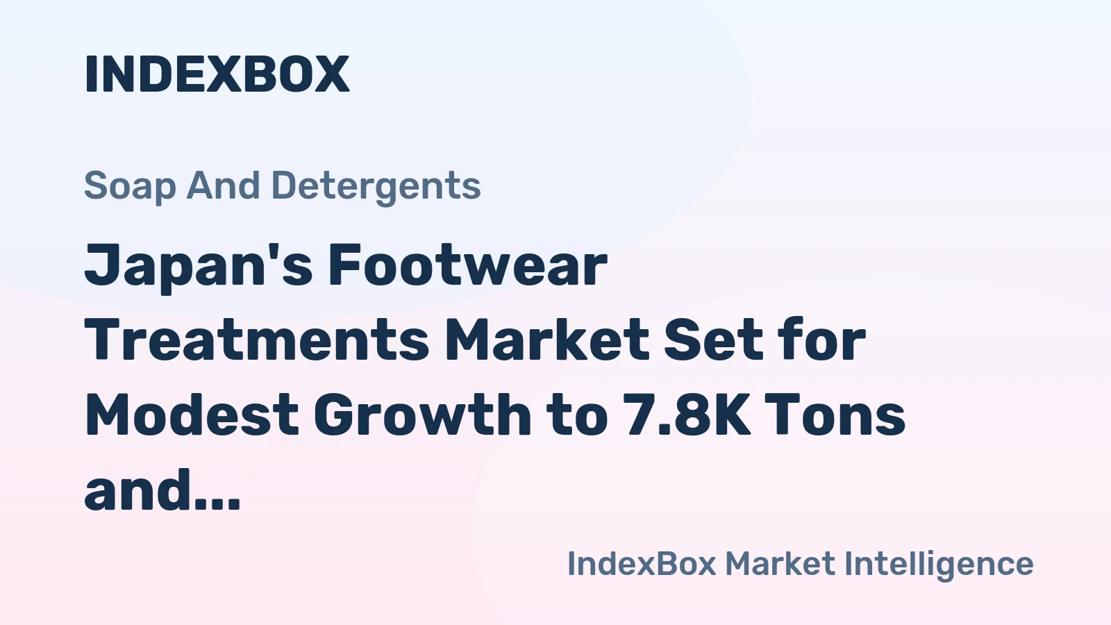 Japan's Footwear Treatments Market Set for Modest Growth to 7.8K Tons and $171M