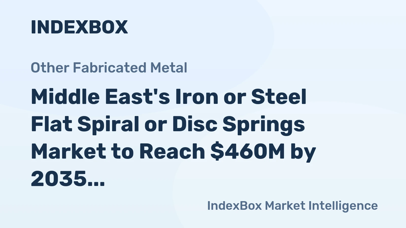 Middle East's Iron or Steel Flat Spiral or Disc Springs Market to Reach $460M by 2035