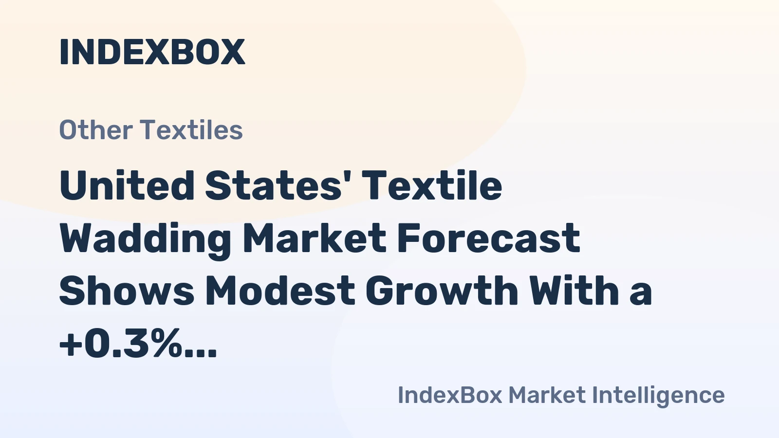 United States' Textile Wadding Market Forecast Shows Modest Growth With a +0.3% CAGR in Value