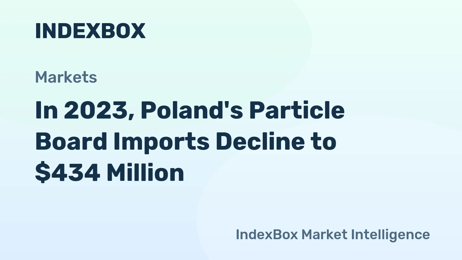 In 2023, Poland's Particle Board Imports Decline to $434 Million