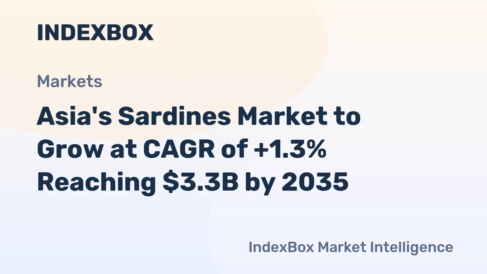 Asia's Sardines Market to Grow at CAGR of +1.3% Reaching $3.3B by 2035