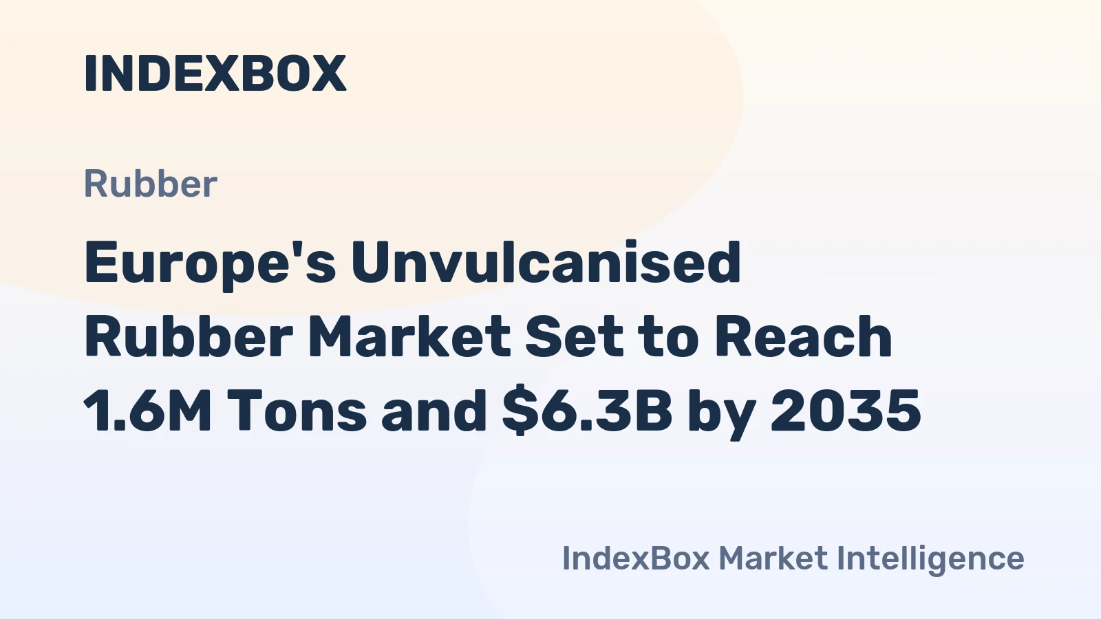 Europe's Unvulcanised Rubber Market Set to Reach 1.6M Tons and $6.3B by 2035