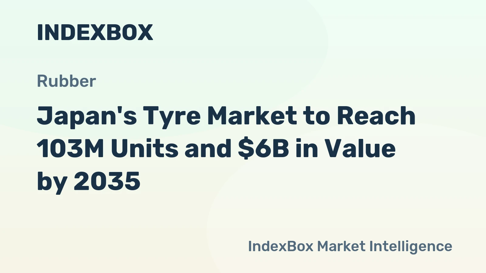 Japan's Tyre Market to Reach 103M Units and $6B in Value by 2035