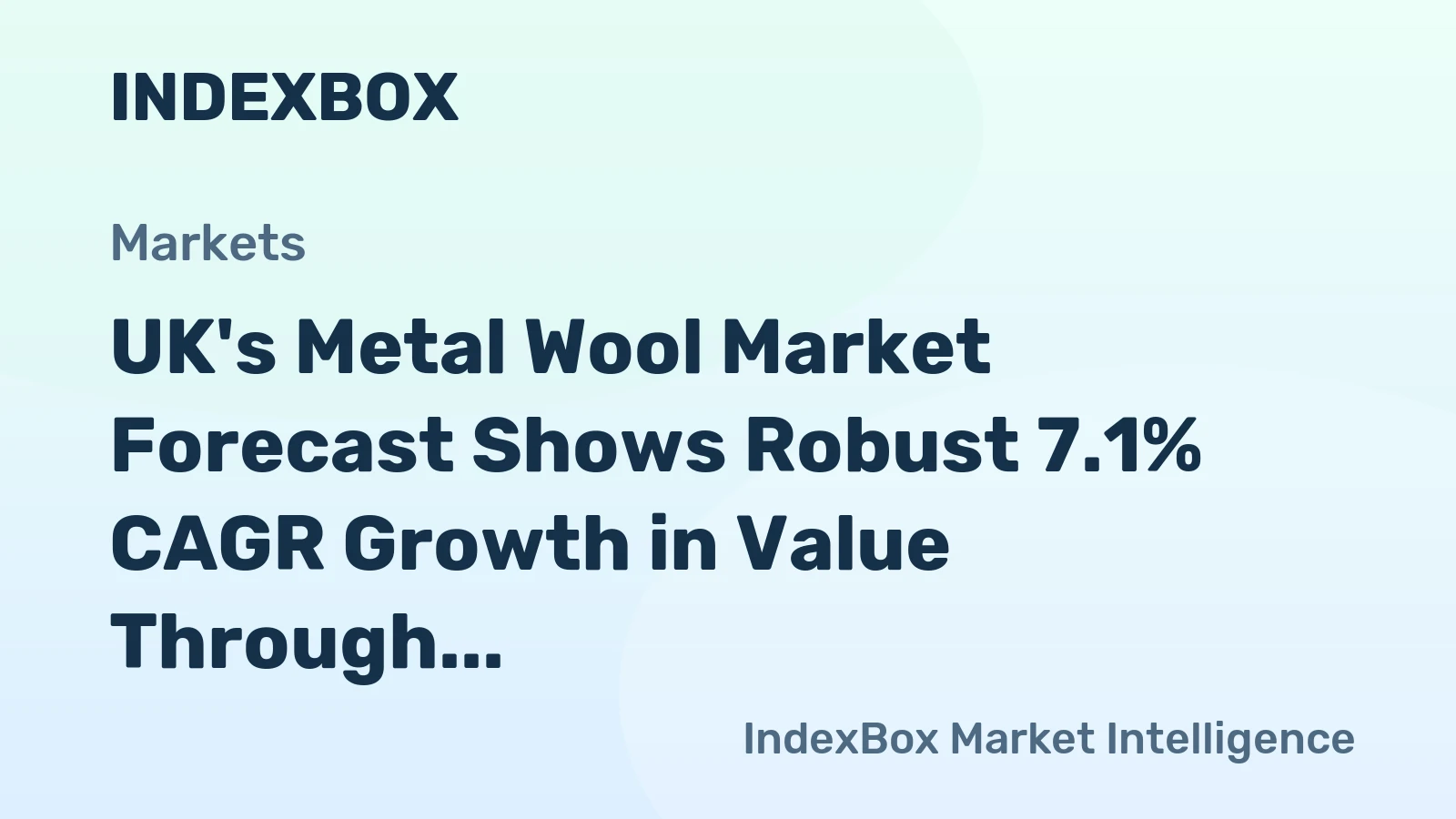 UK's Metal Wool Market Forecast Shows Robust 7.1% CAGR Growth in Value Through 2035