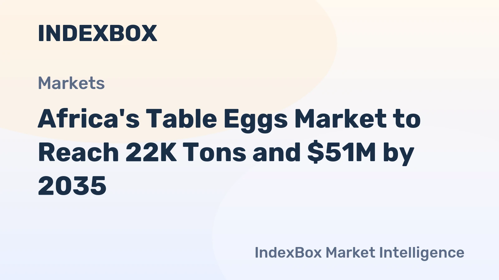 Africa's Table Eggs Market to Reach 22K Tons and $51M by 2035