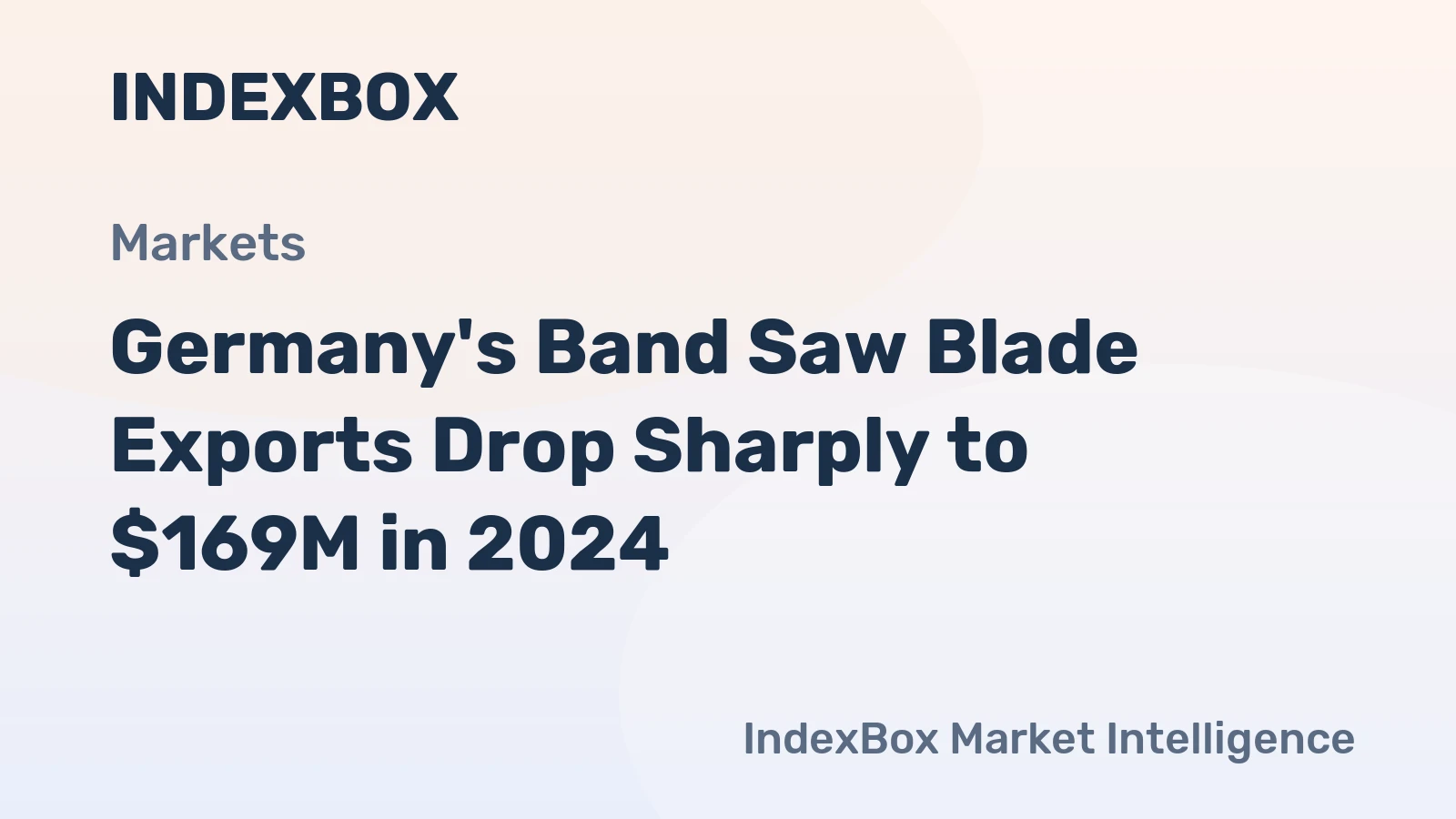 Germany's Band Saw Blade Exports Drop Sharply to $169M in 2024