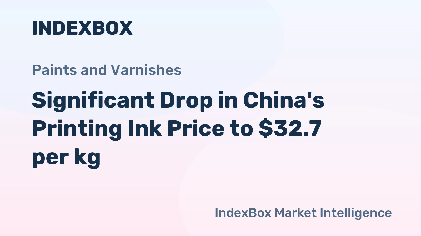Significant Drop in China's Printing Ink Price to $32.7 per kg