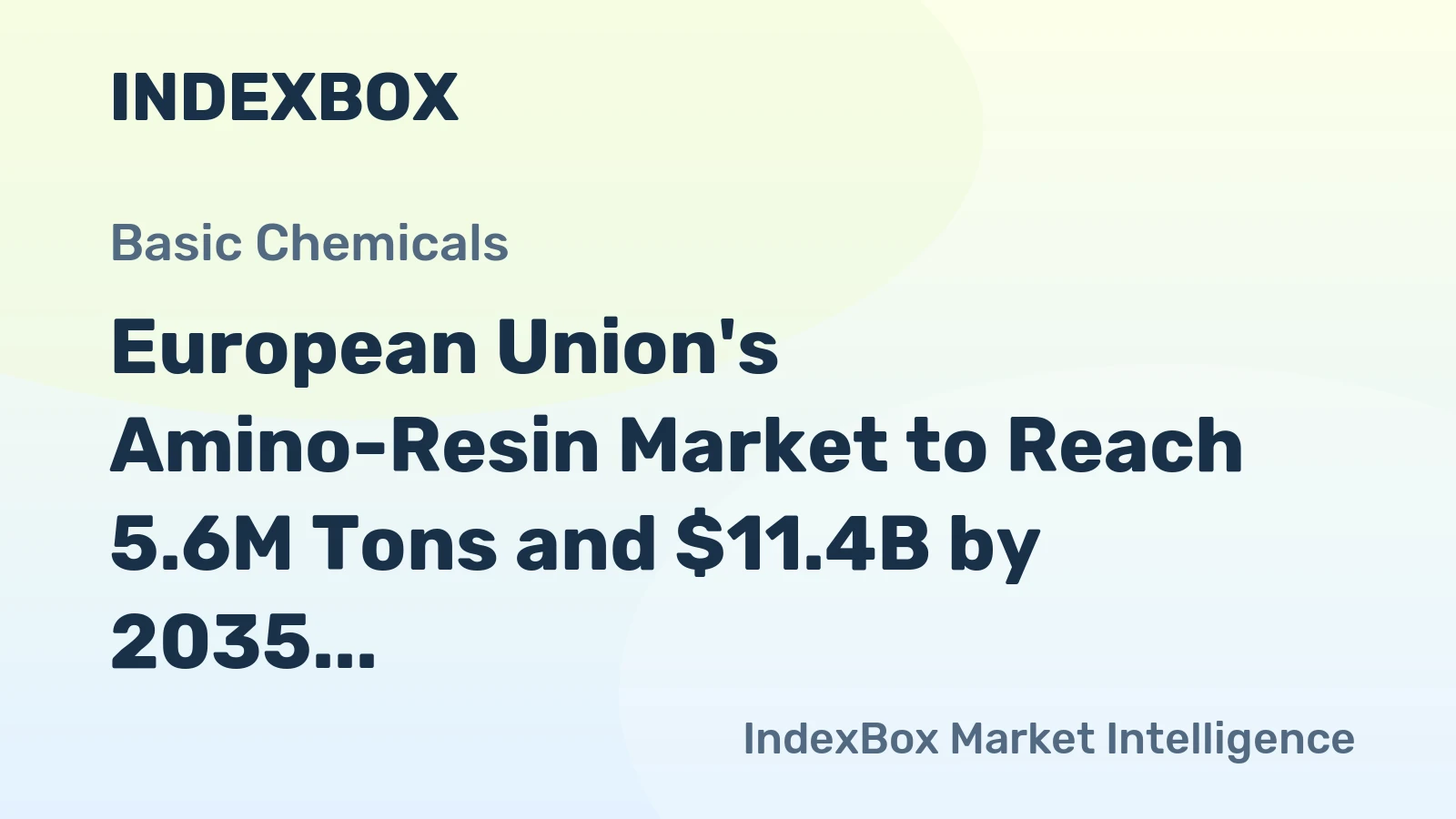 European Union's Amino-Resin Market to Reach 5.6M Tons and $11.4B by 2035