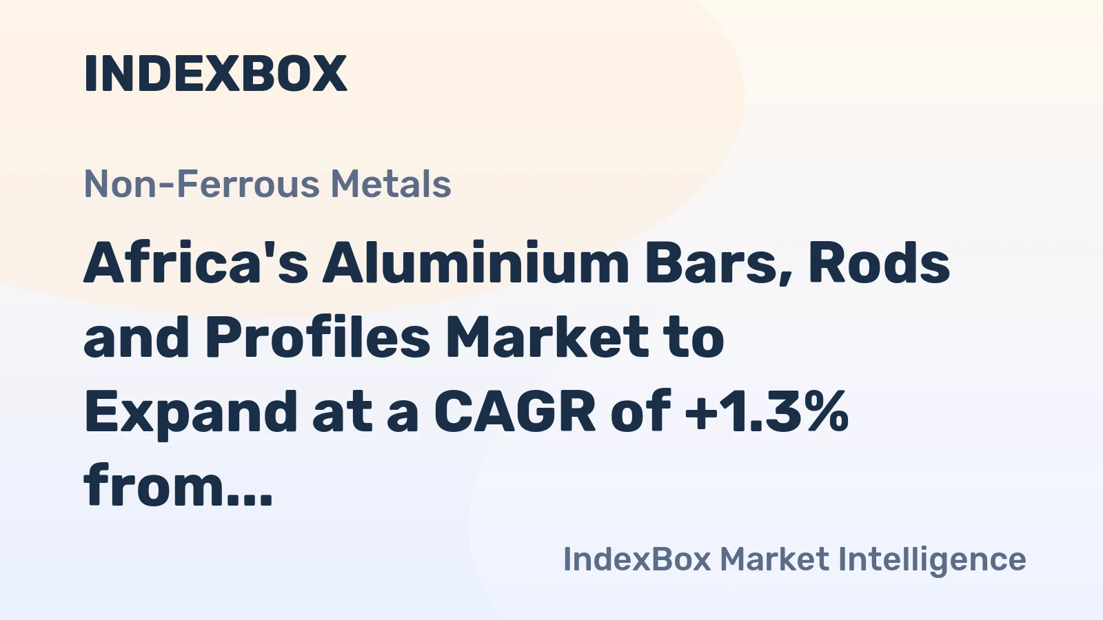 Africa's Aluminium Bars, Rods and Profiles Market to Expand at a CAGR of +1.3% from 2024 to 2035
