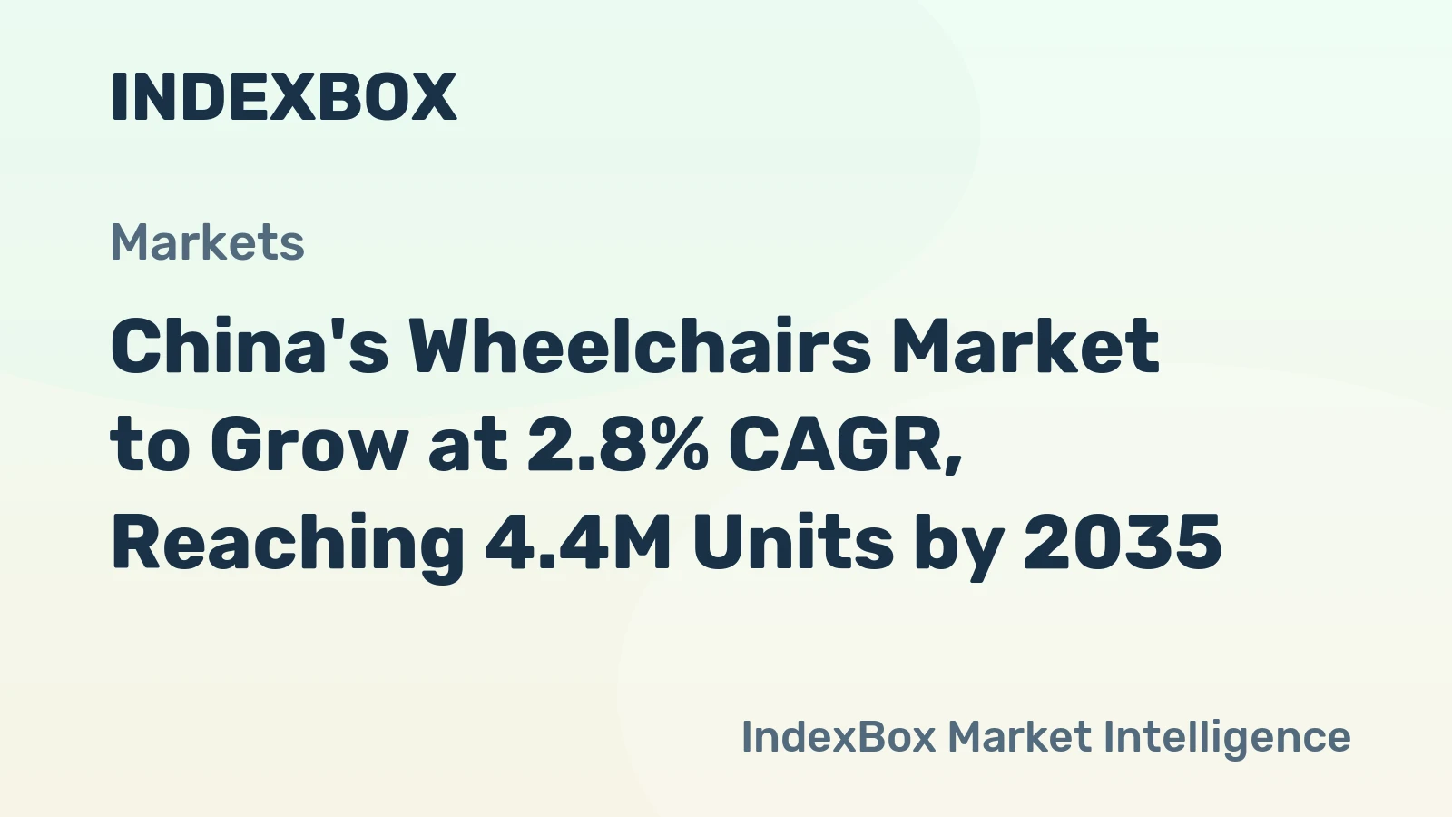 China's Wheelchairs Market to Grow at 2.8% CAGR, Reaching 4.4M Units by 2035