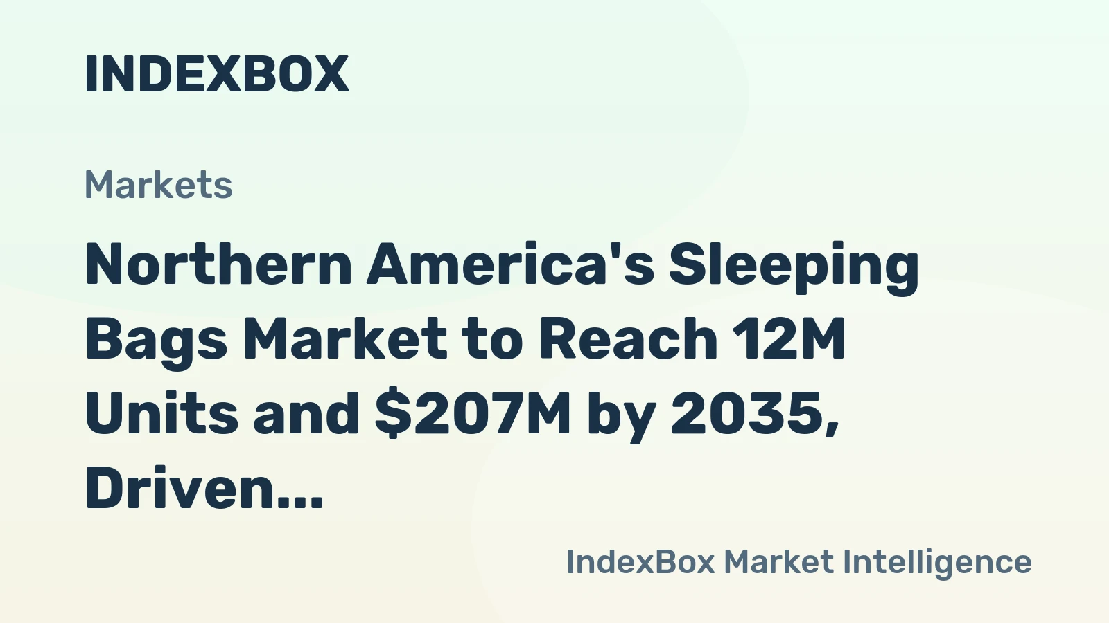 Northern America's Sleeping Bags Market to Reach 12M Units and $207M by 2035, Driven by Increasing Demand