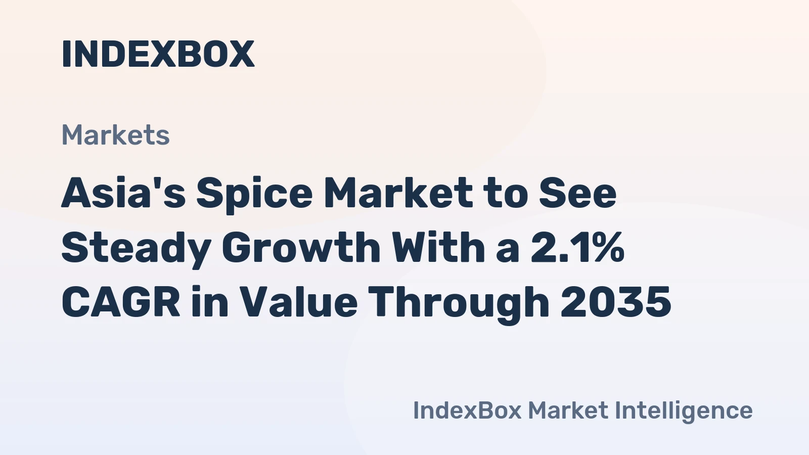 Asia's Spice Market to See Steady Growth With a 2.1% CAGR in Value Through 2035