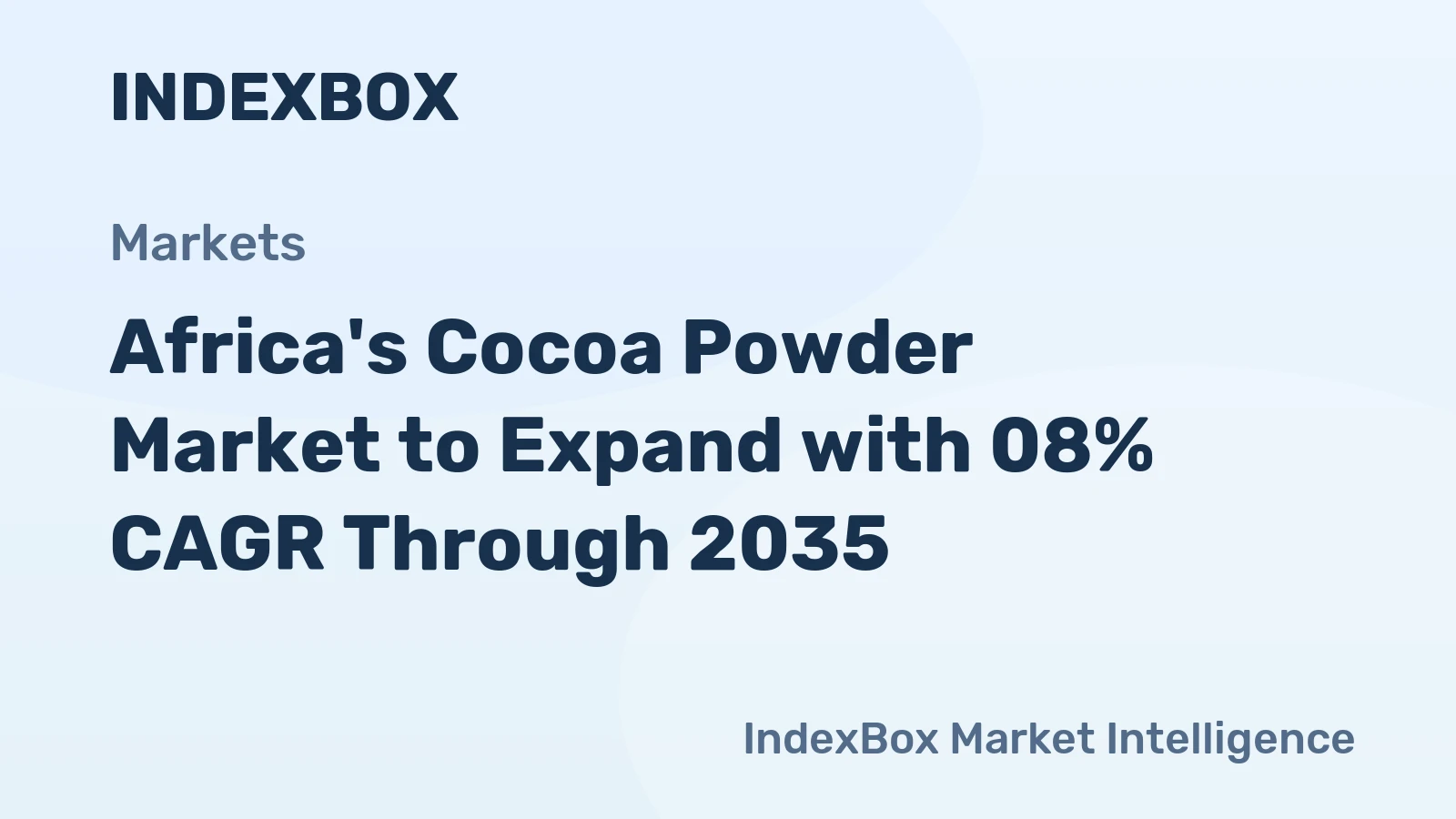 Africa's Cocoa Powder Market to Expand with 08% CAGR Through 2035