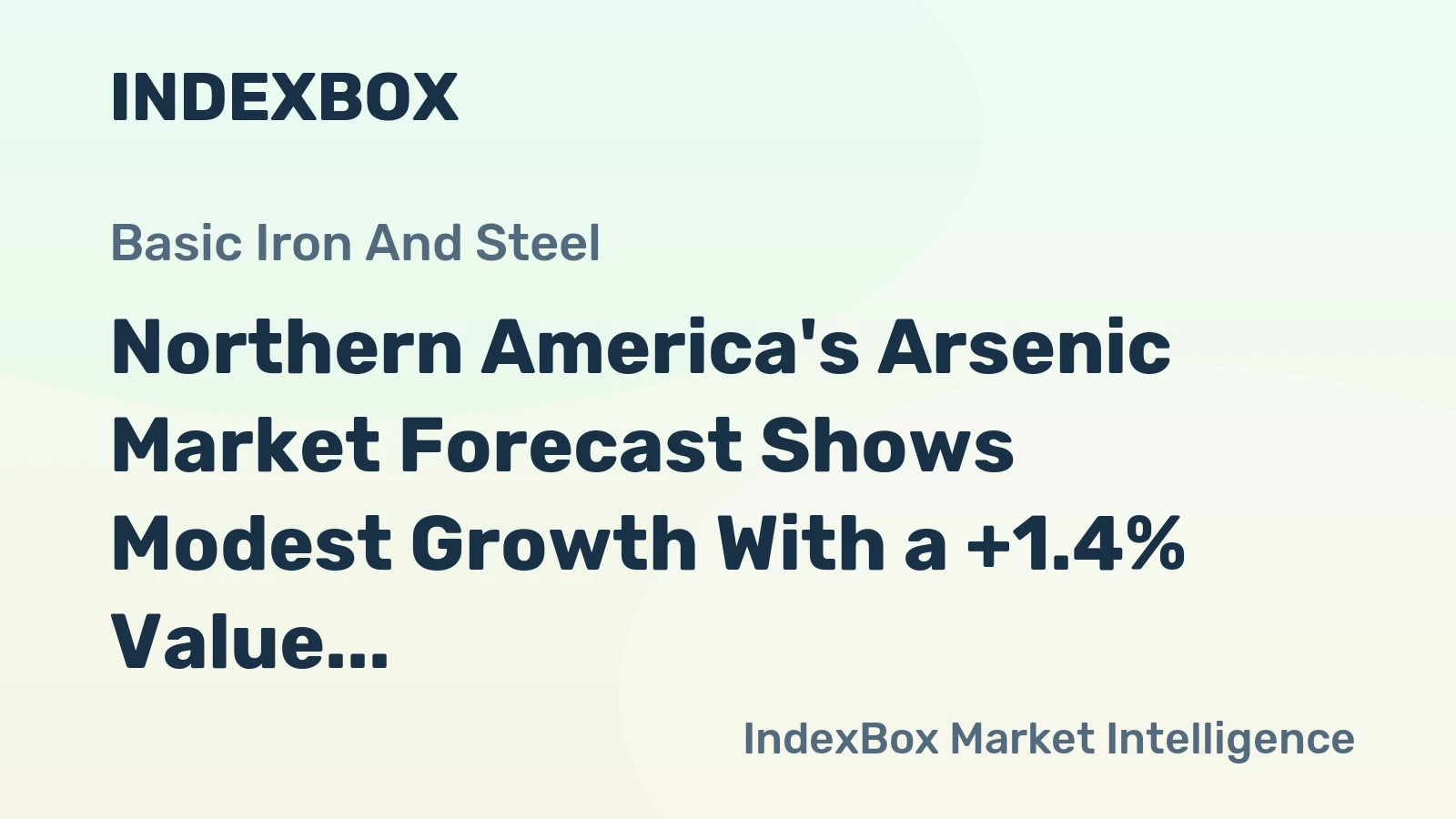 Northern America's Arsenic Market Forecast Shows Modest Growth With a +1.4% Value CAGR