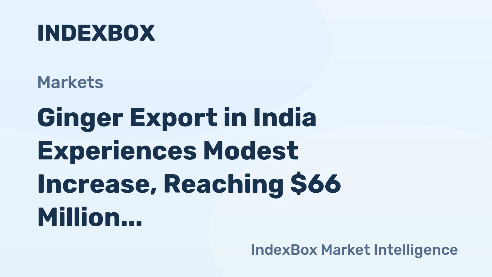 Ginger Export in India Experiences Modest Increase, Reaching $66 Million by 2024