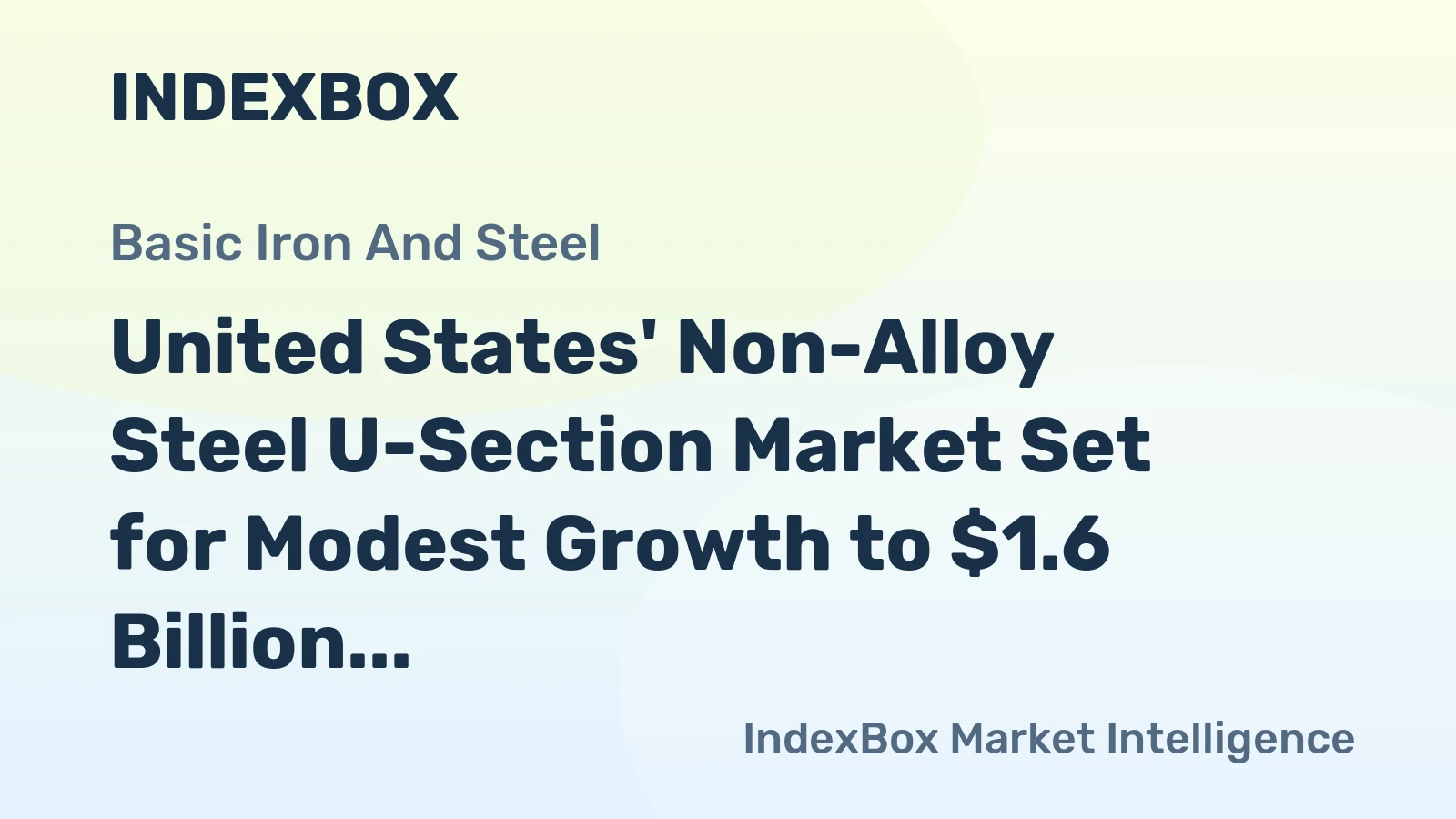 United States' Non-Alloy Steel U-Section Market Set for Modest Growth to $1.6 Billion