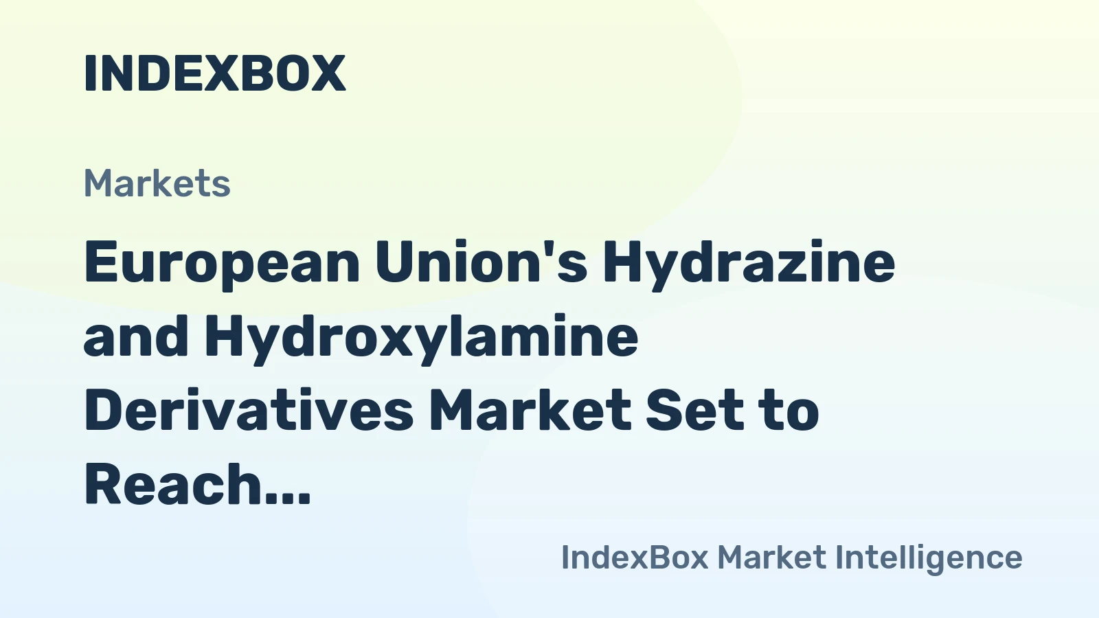 European Union's Hydrazine and Hydroxylamine Derivatives Market Set to Reach 29K Tons Valued at $903M by 2035