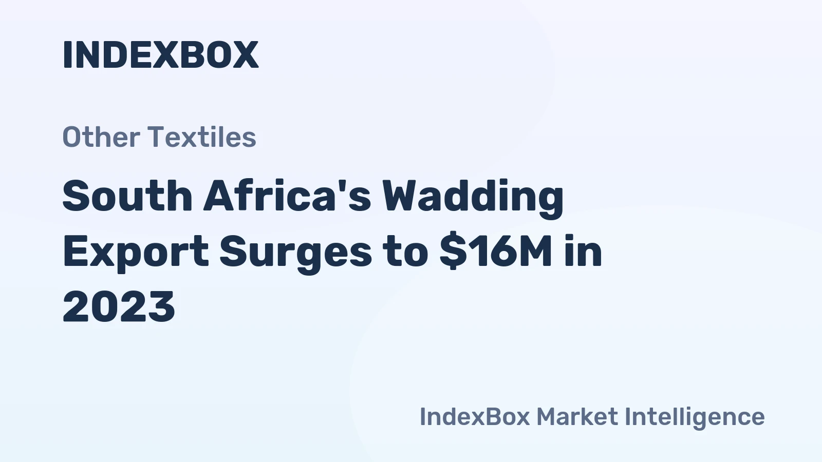 South Africa's Wadding Export Surges to $16M in 2023