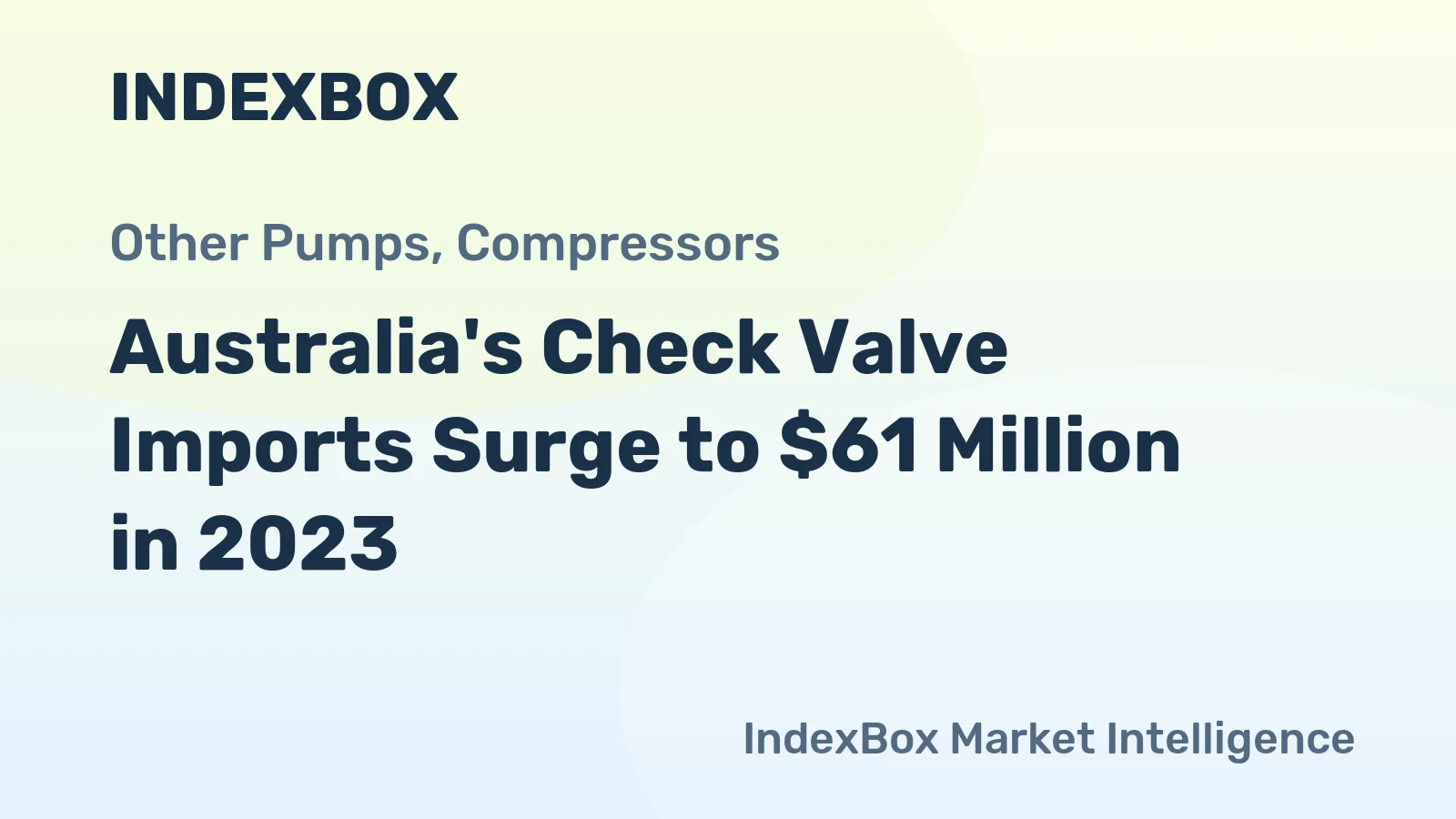 Australia's Check Valve Imports Surge to $61 Million in 2023
