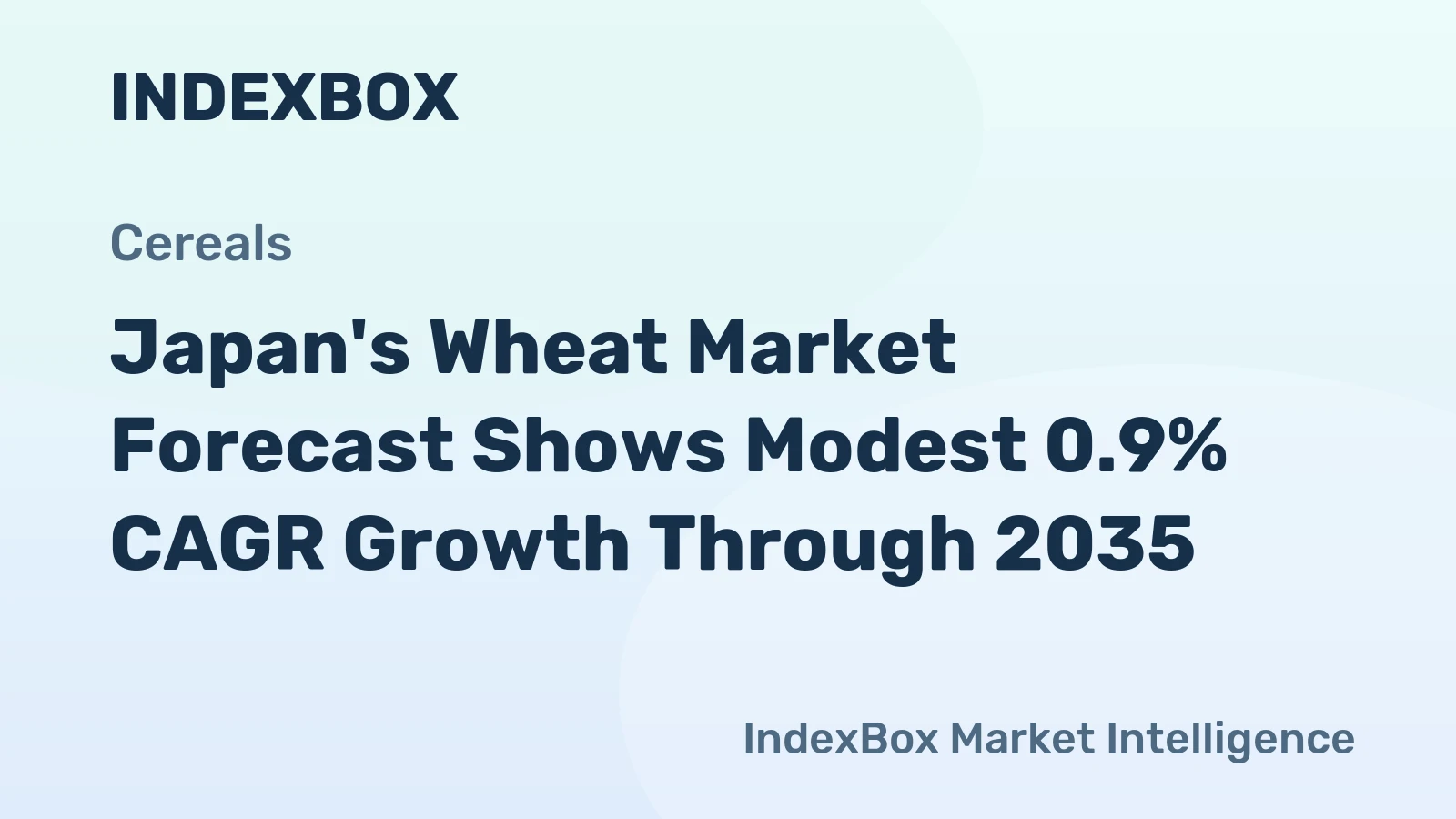Japan's Wheat Market Forecast Shows Modest 0.9% CAGR Growth Through 2035