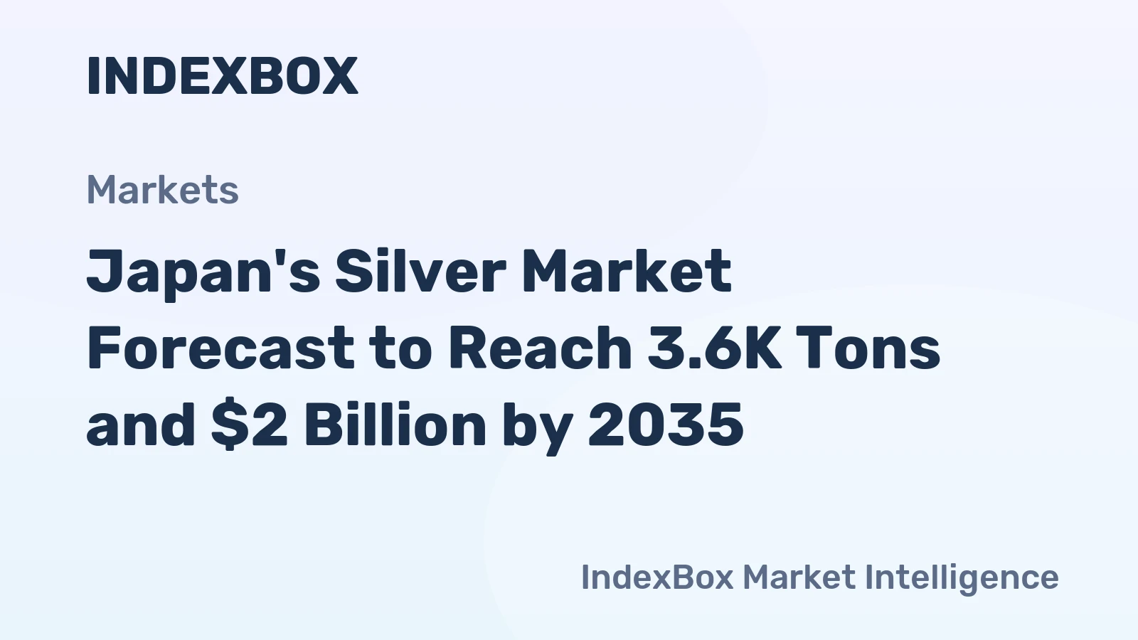Japan's Silver Market Forecast to Reach 3.6K Tons and $2 Billion by 2035