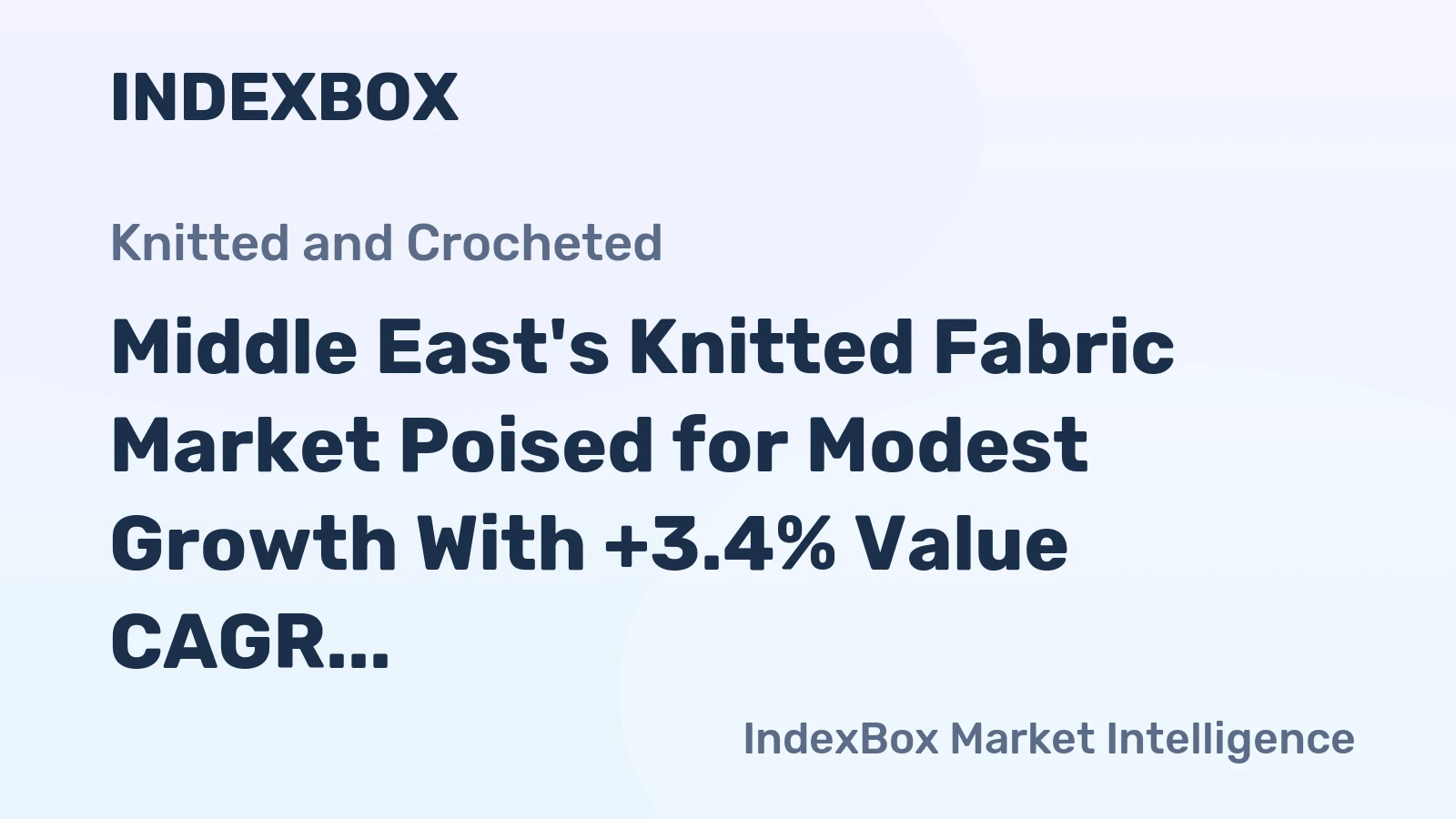 Middle East's Knitted Fabric Market Poised for Modest Growth With +3.4% Value CAGR Through 2035
