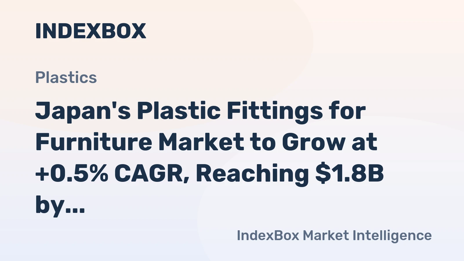 Japan's Plastic Fittings for Furniture Market to Grow at +0.5% CAGR, Reaching $1.8B by 2035