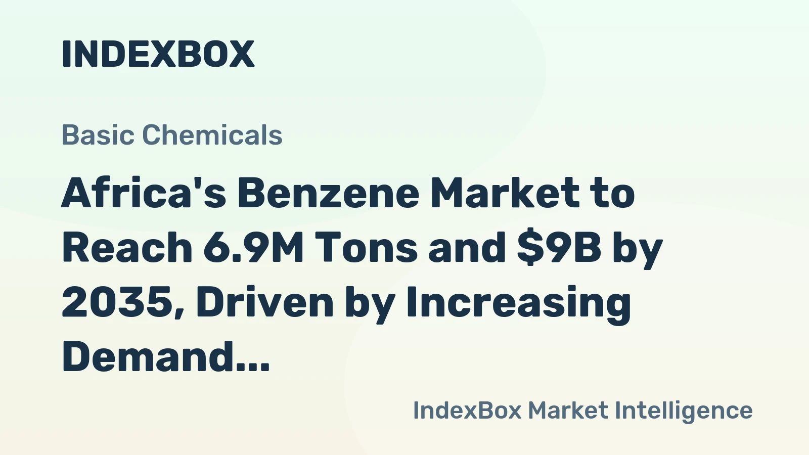 Africa's Benzene Market to Reach 6.9M Tons and $9B by 2035, Driven by Increasing Demand