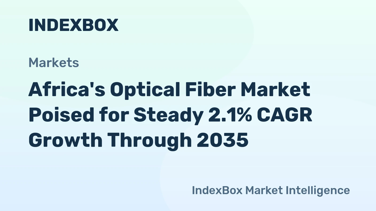 Africa's Optical Fiber Market Poised for Steady 2.1% CAGR Growth Through 2035