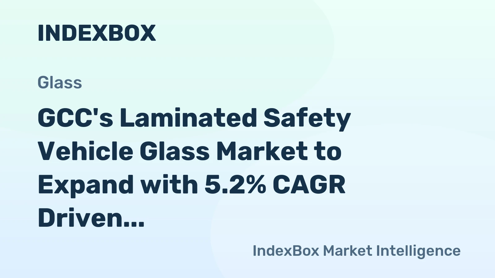 GCC's Laminated Safety Vehicle Glass Market to Expand with 5.2% CAGR Driven by Rising Demand