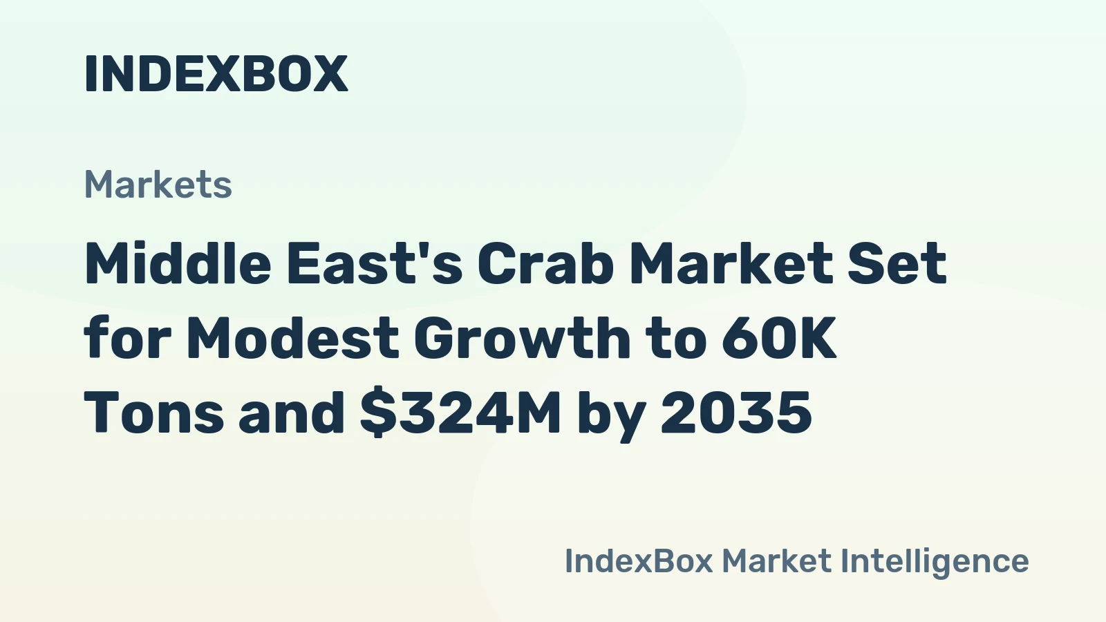 Middle East's Crab Market Set for Modest Growth to 60K Tons and $324M by 2035