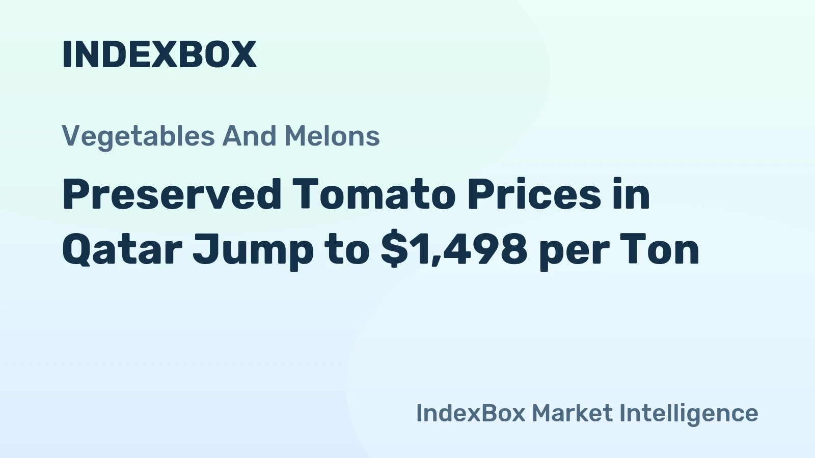 Preserved Tomato Prices in Qatar Jump to $1,498 per Ton