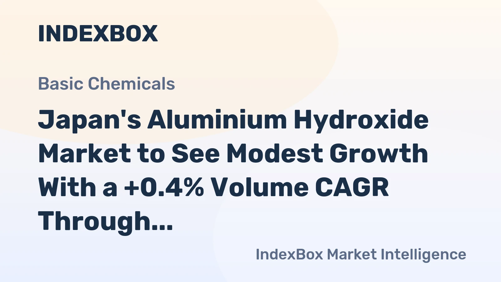 Japan's Aluminium Hydroxide Market to See Modest Growth With a +0.4% Volume CAGR Through 2035