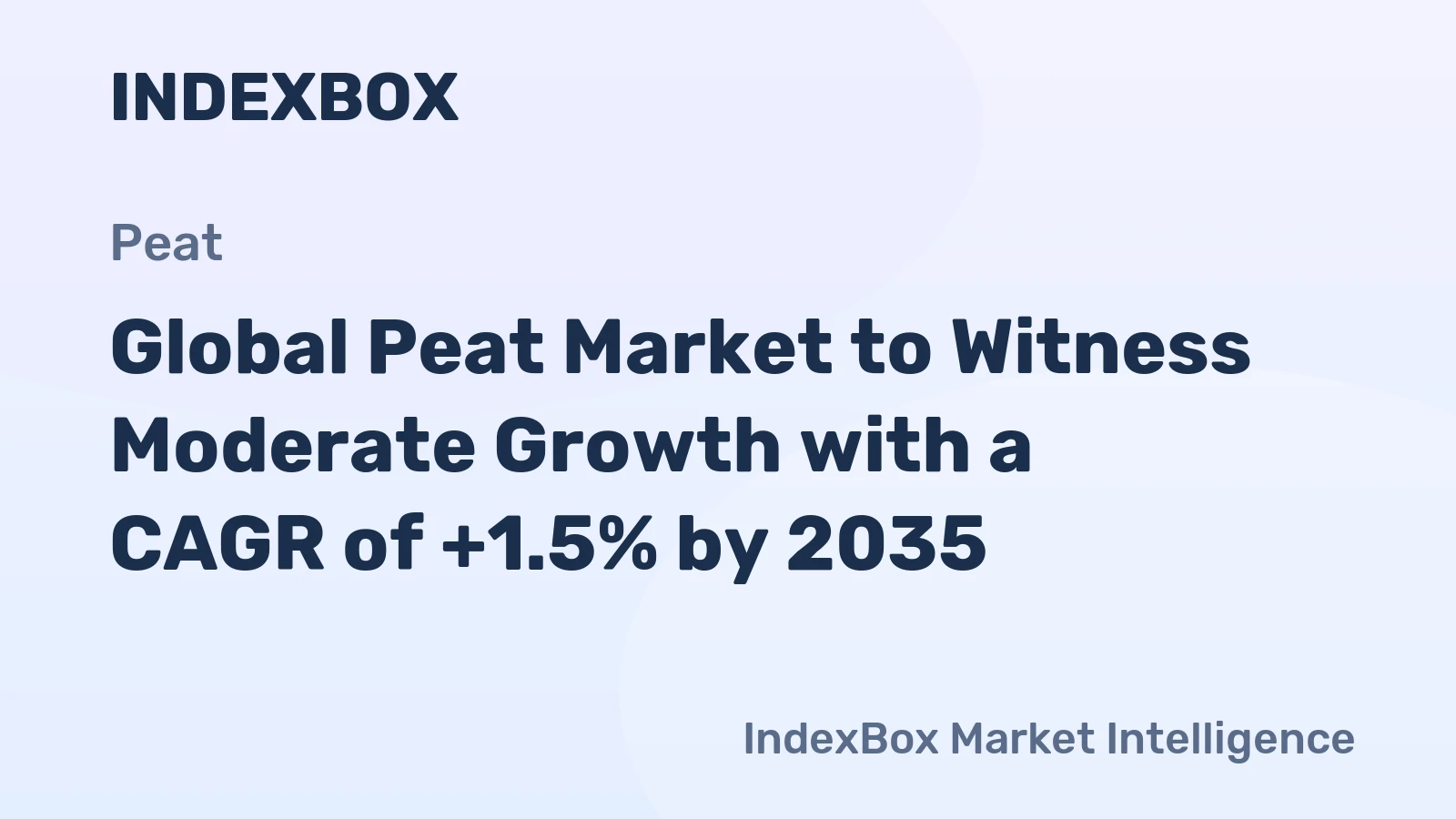Global Peat Market to Witness Moderate Growth with a CAGR of +1.5% by 2035
