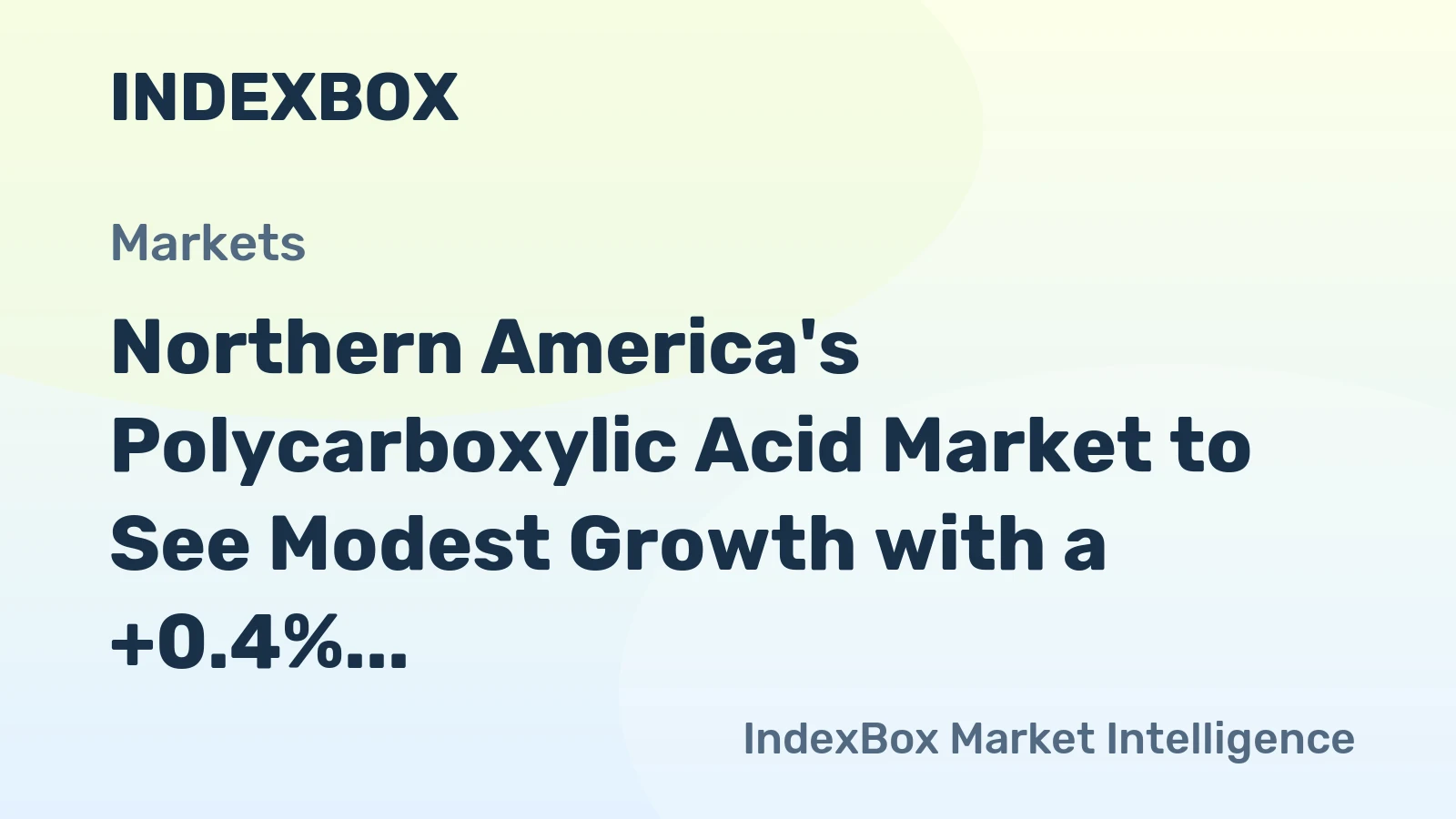 Northern America's Polycarboxylic Acid Market to See Modest Growth with a +0.4% CAGR Through 2035
