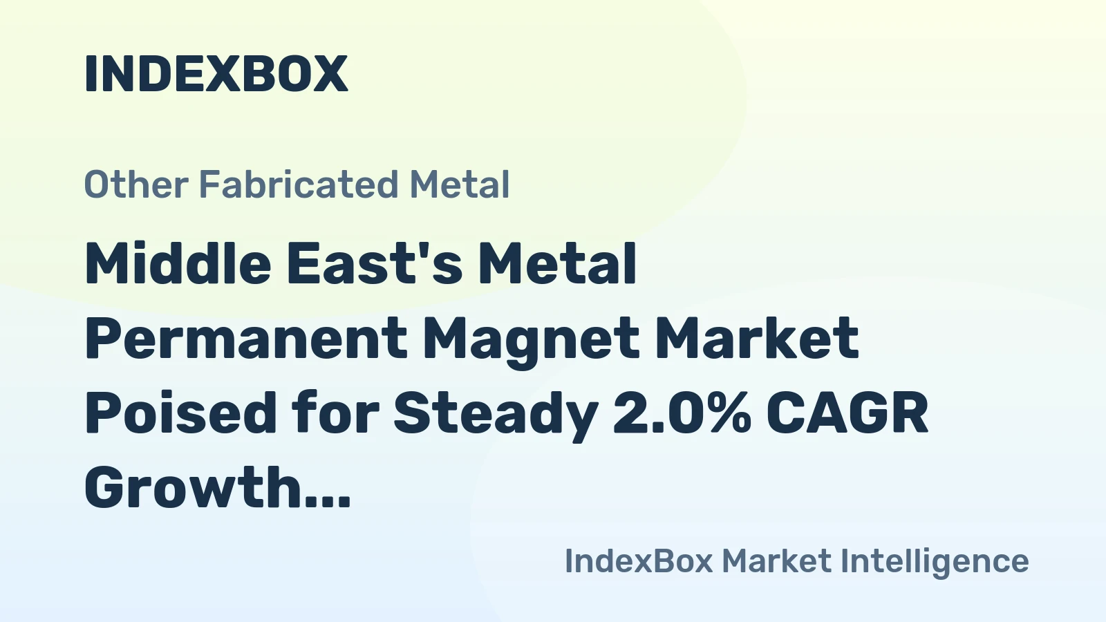 Middle East's Metal Permanent Magnet Market Poised for Steady 2.0% CAGR Growth Through 2035