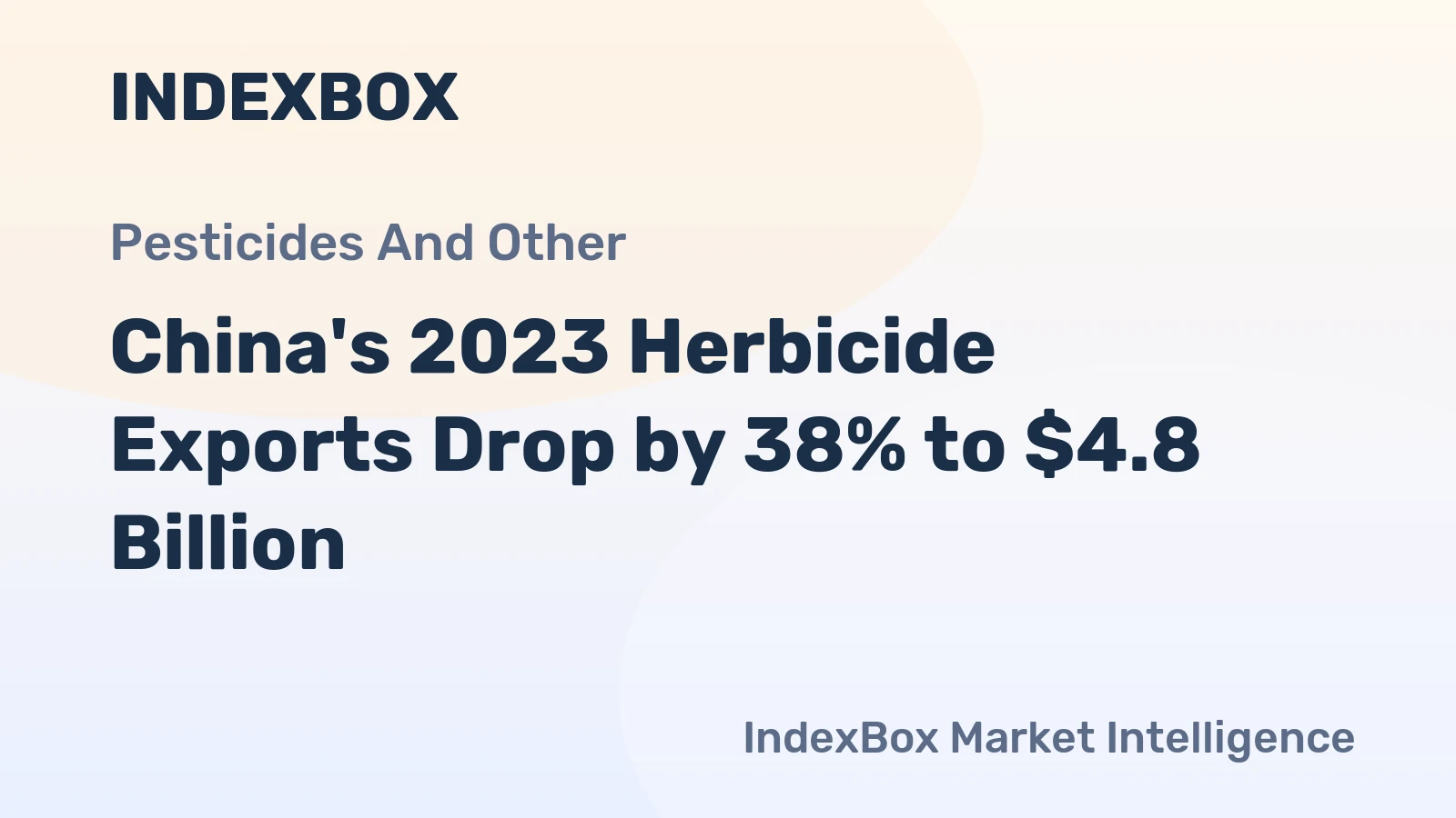 China's 2023 Herbicide Exports Drop by 38% to $4.8 Billion