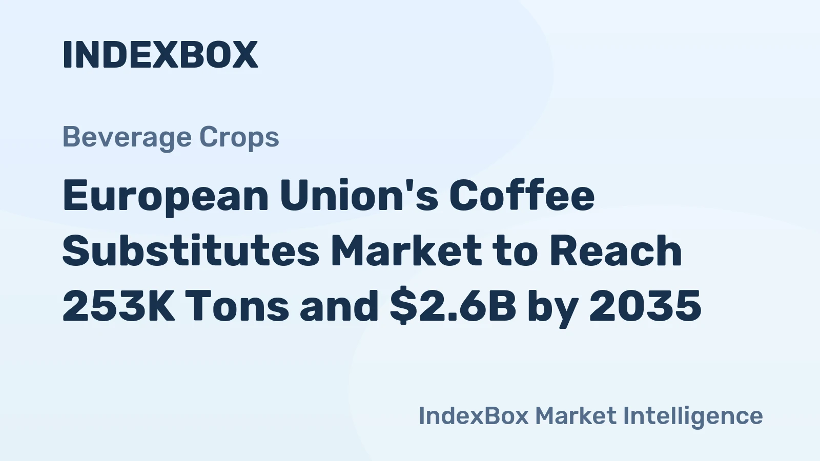 European Union's Coffee Substitutes Market to Reach 253K Tons and $2.6B by 2035