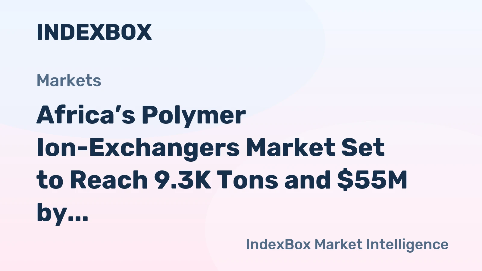 Africa’s Polymer Ion-Exchangers Market Set to Reach 9.3K Tons and $55M by 2035